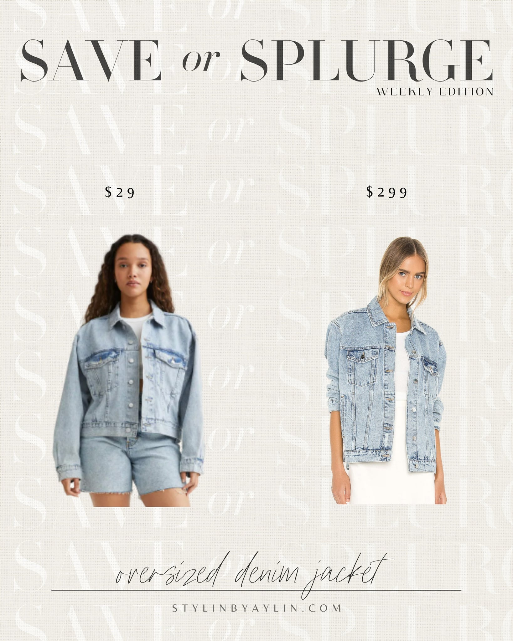 SAVE VS. SPLURGE - Stylin by Aylin