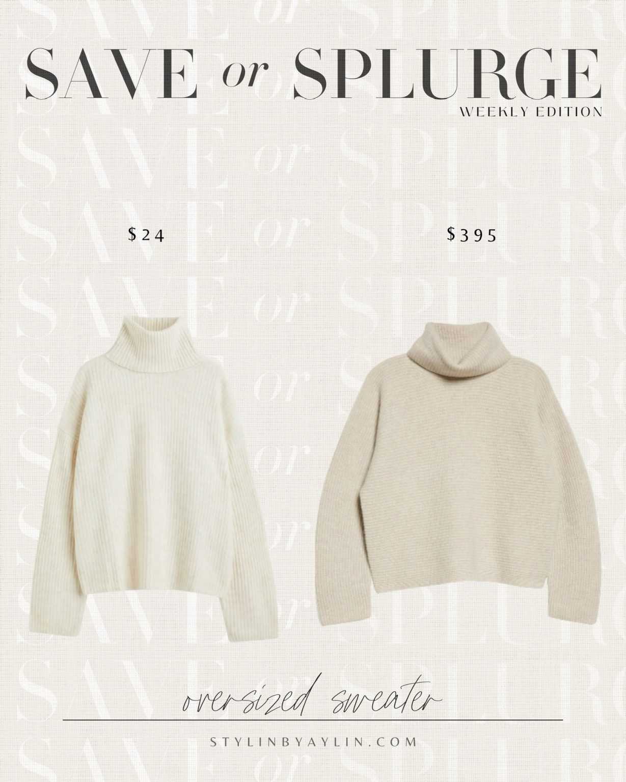 SAVE VS. SPLURGE - Stylin by Aylin