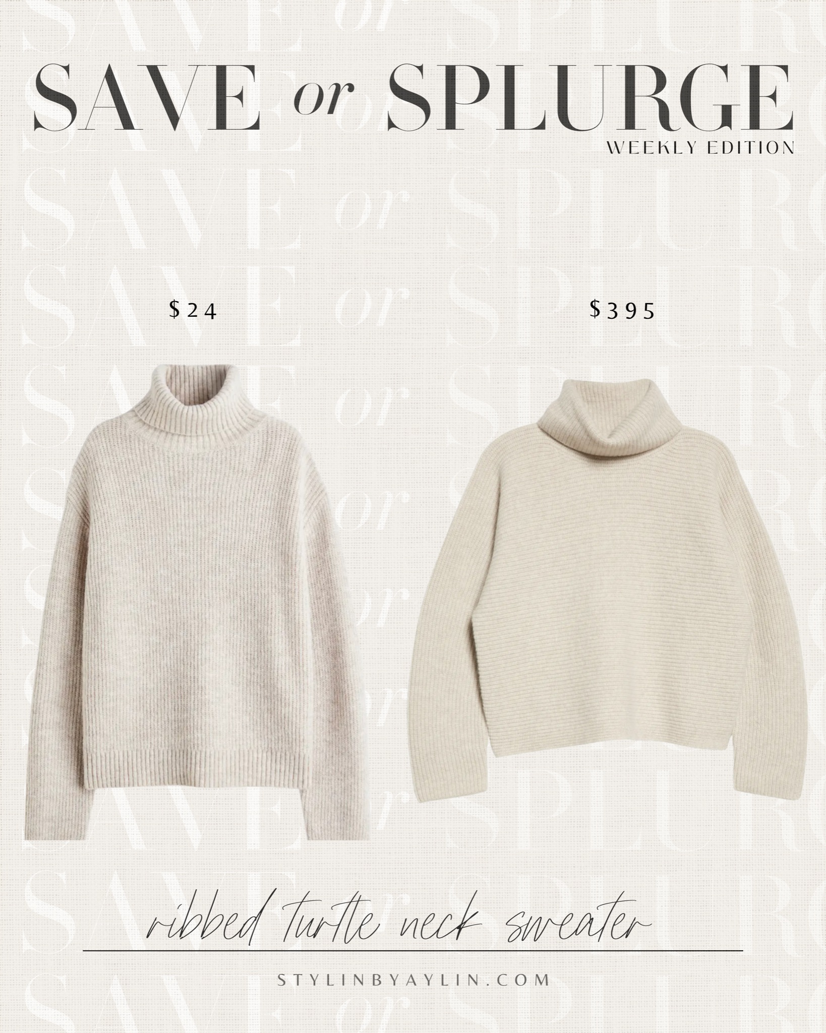 SAVE VS. SPLURGE - Stylin by Aylin